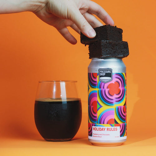 Holiday Rules 10% Raspberry & Chocolate Brownie Stout – Pressure Drop ...